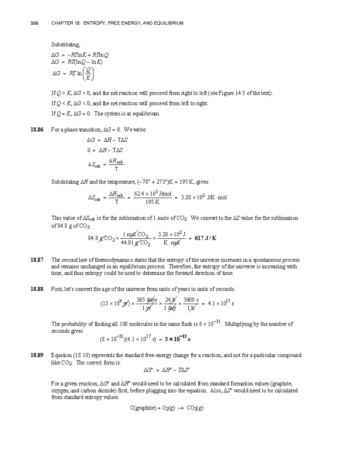556 CHAPTER 18: ENTROPY, FREE ENERGY, AND EQUILIBRIUM NOTES - Studocu