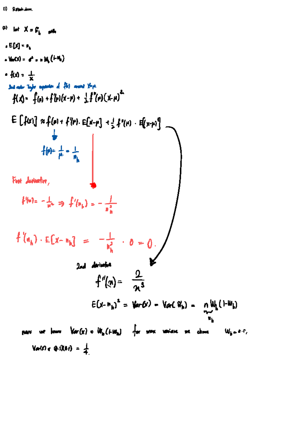 Assignment 15: 2nd Order Taylor Expansion and Variance Analysis - Studocu