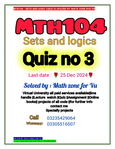 Sets and logic - Mth104 - VU - Studocu