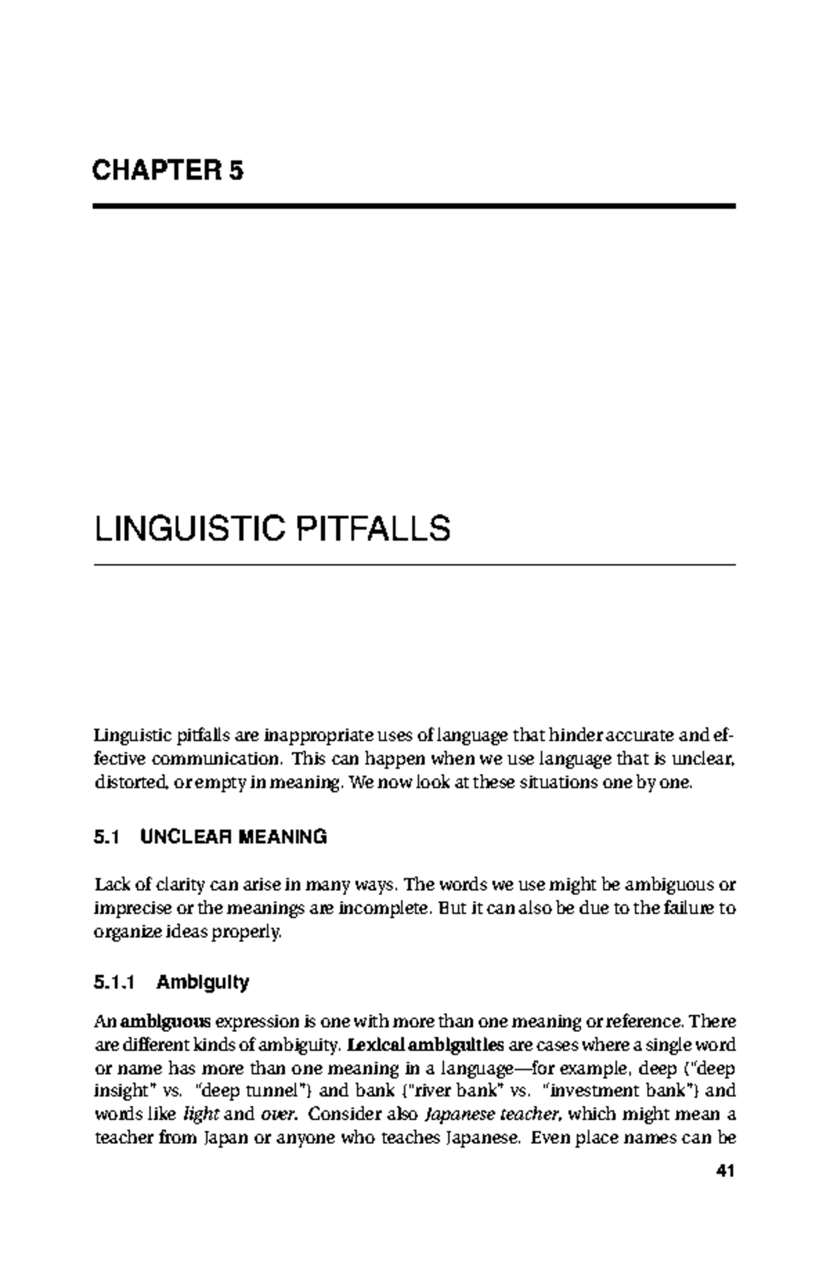 W1 03JAN25 Chapter Notes on Linguistic Pitfalls and Communication - Studocu