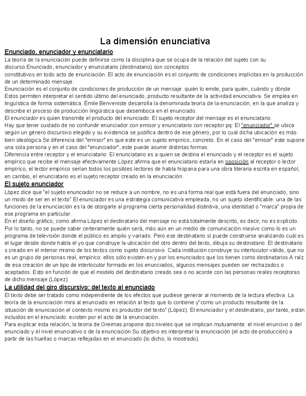 COM Visual M3 - Resumen de la Teoría de la Enunciación - Studocu