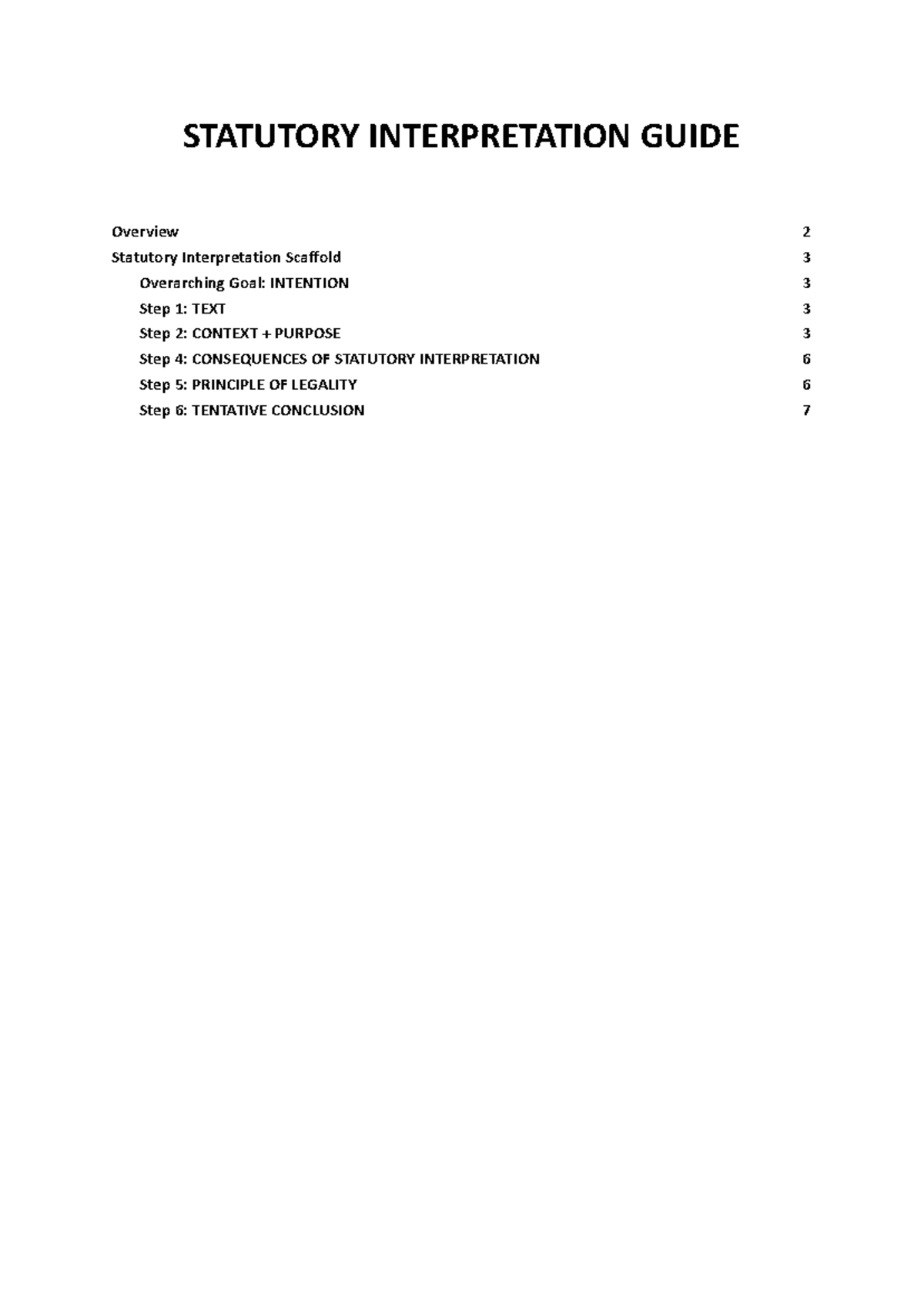 LAWS1141 Statutory Interpretation Study Notes and Guide - Studocu