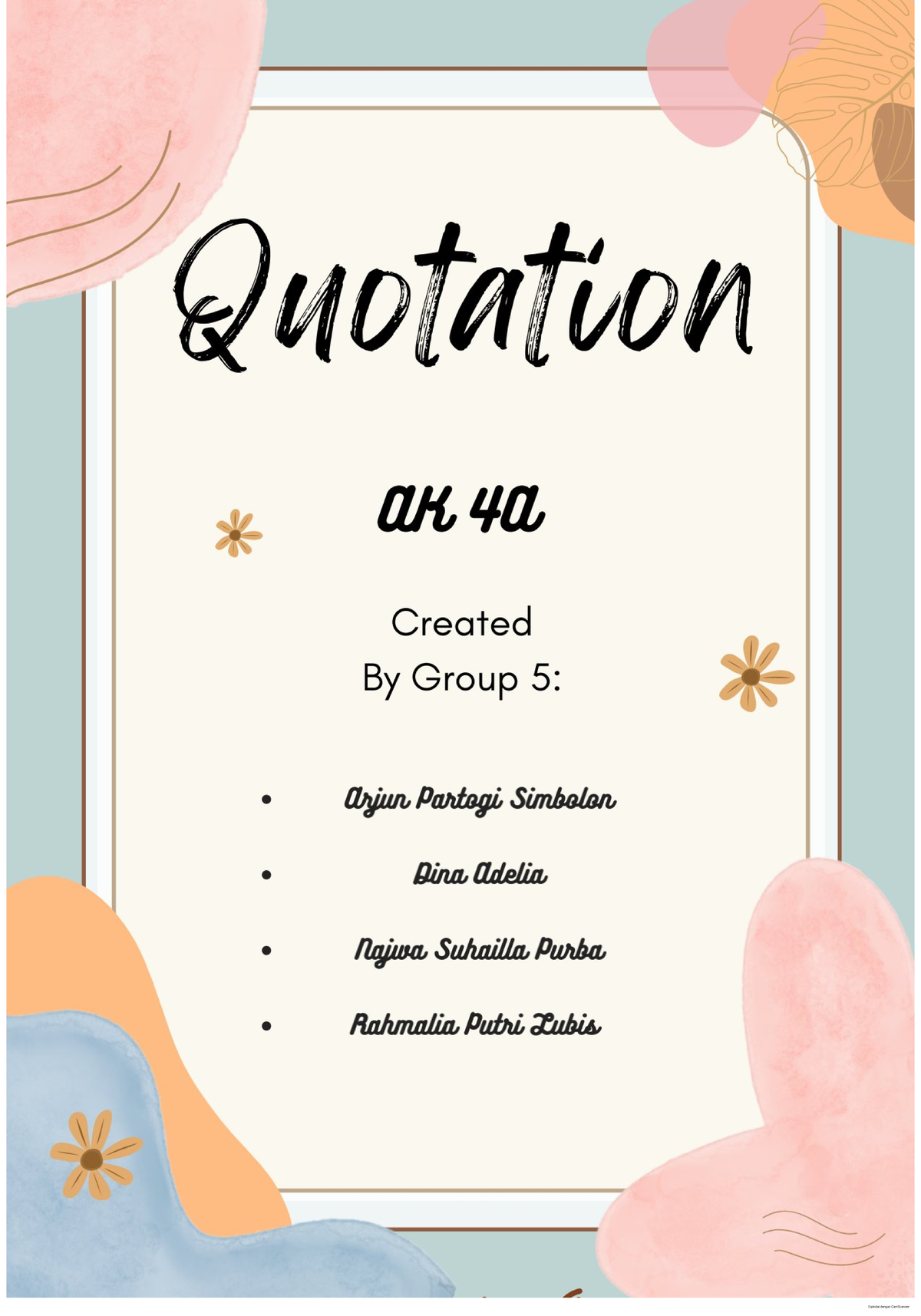 Revamped Quotes for Group 5 - AK 4A Study Guide - Studocu