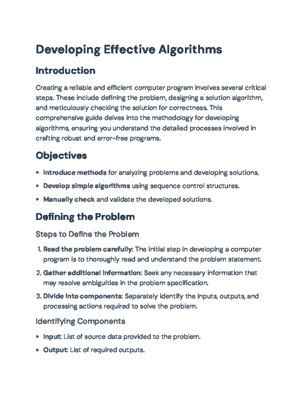 Developing Effective Algorithms: A Comprehensive Guide to Problem ...