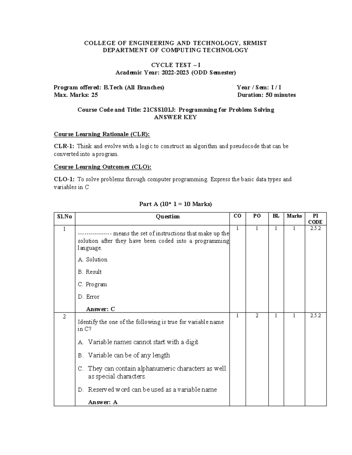 CS 2024: eLab Challenge on Pointer Manipulation and Addition - Studocu