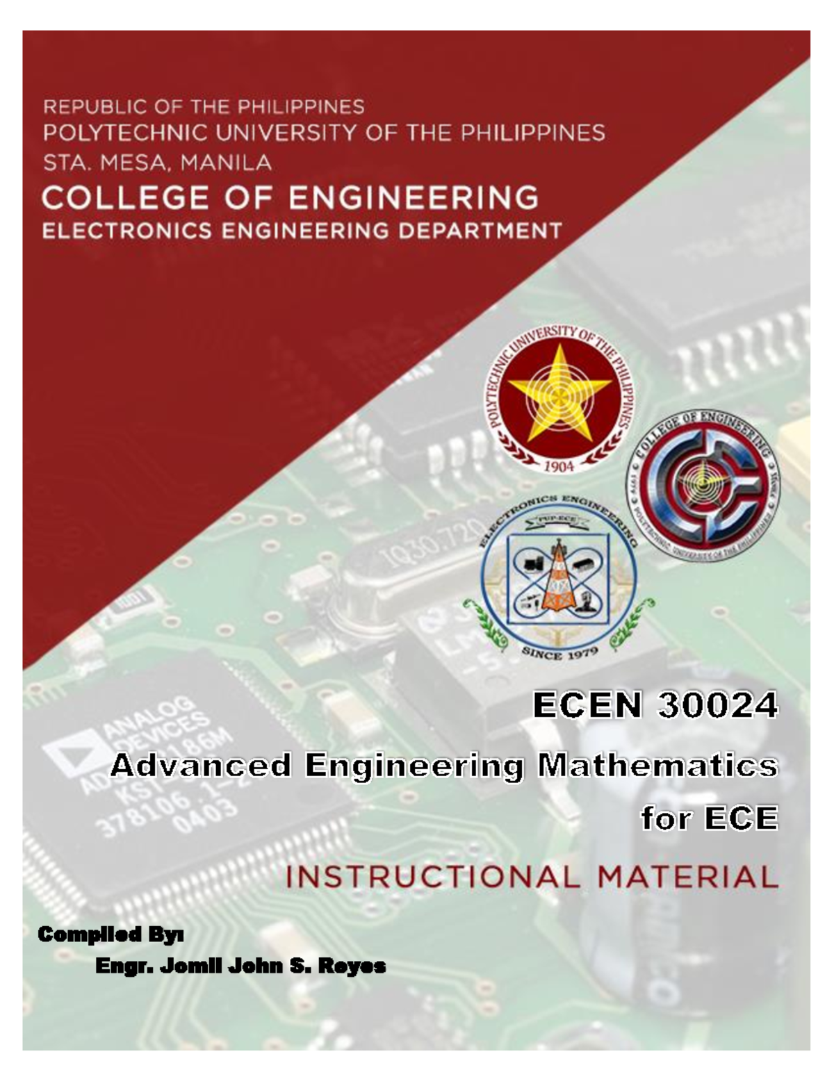 Instructional Materials for ECEN 30 024: Advanced Engineering Math ...