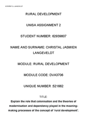 [Solved] This module is centred around decolonising the concept of ...