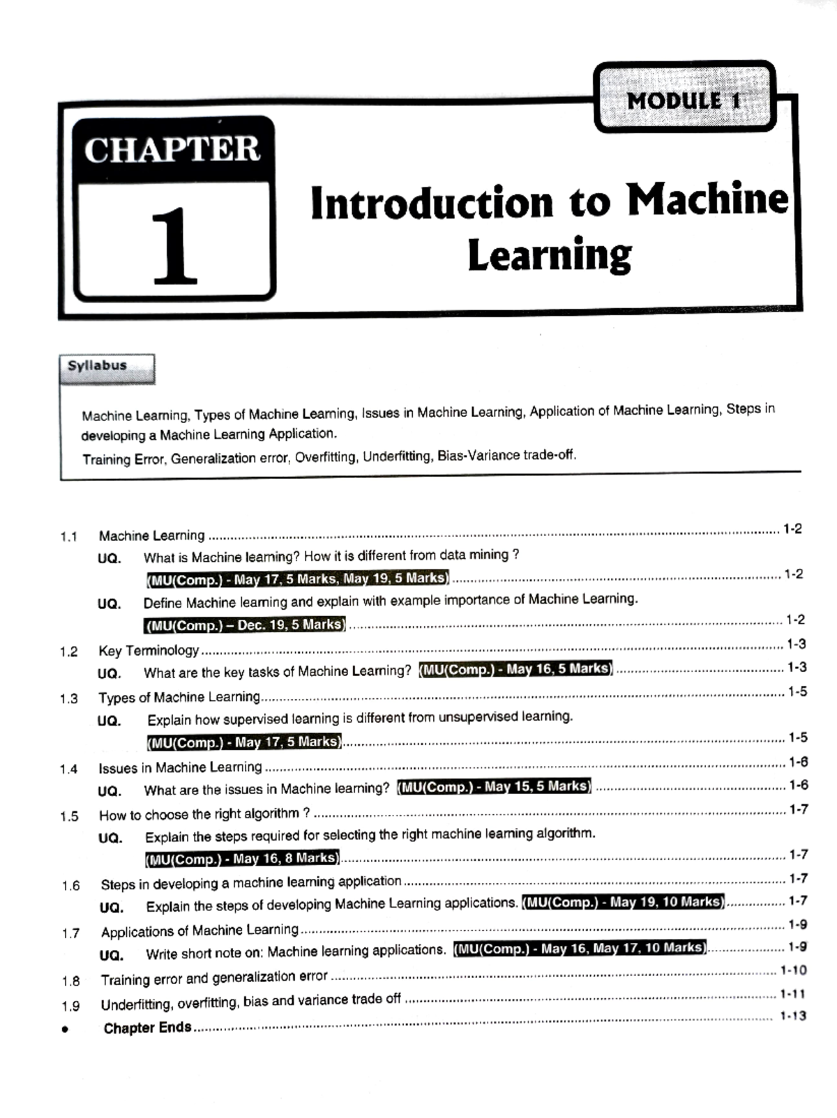 ML Chapter 1 - Machine learning notes - MODULE 1 CHAPTER Introduction ...