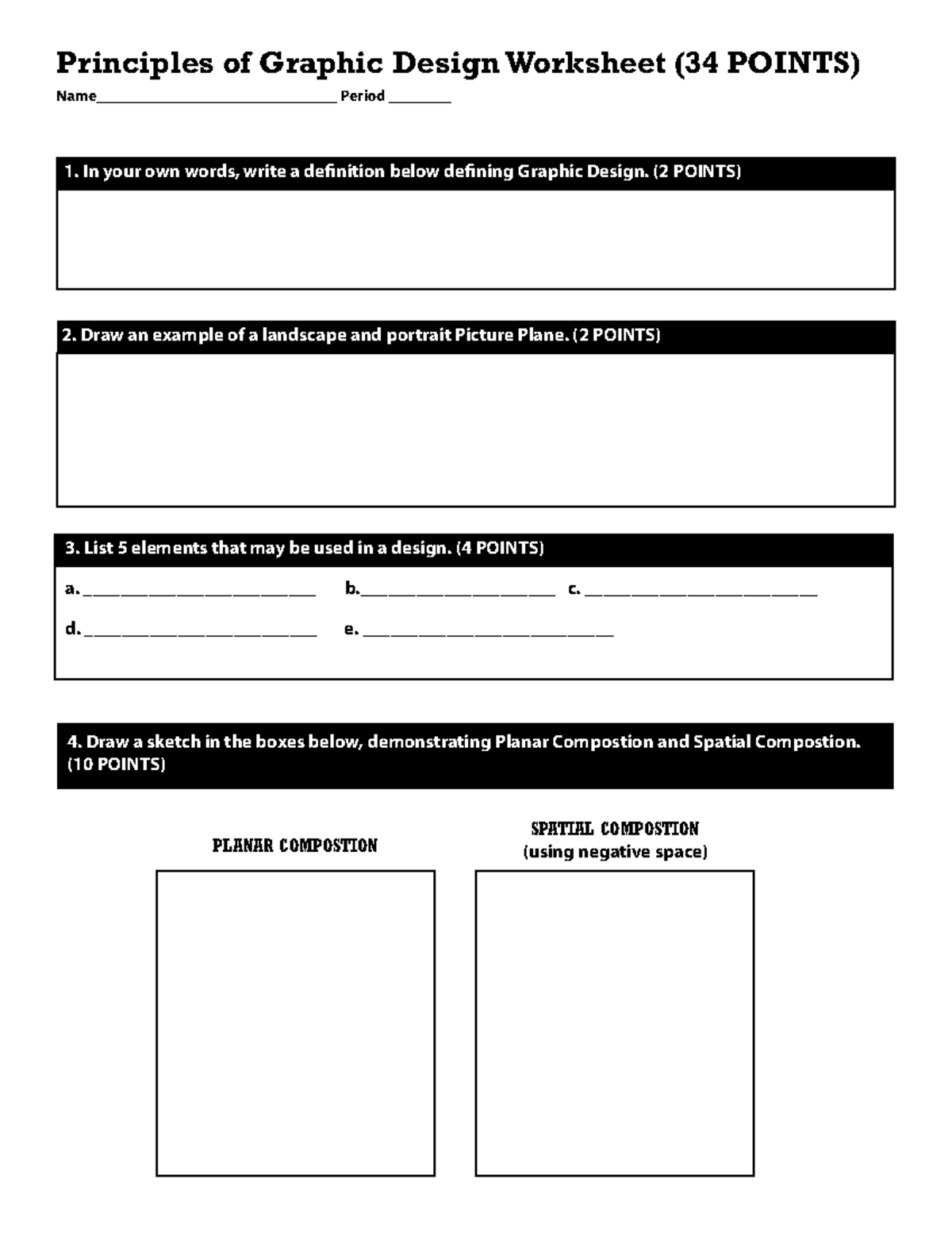 Graphic Design Principles Worksheet - Design Principles Overview - Studocu