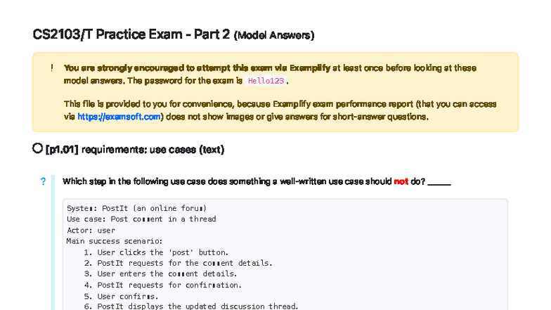 Practice Exam Part 2 (Model Answers) - Key Insights - Studocu
