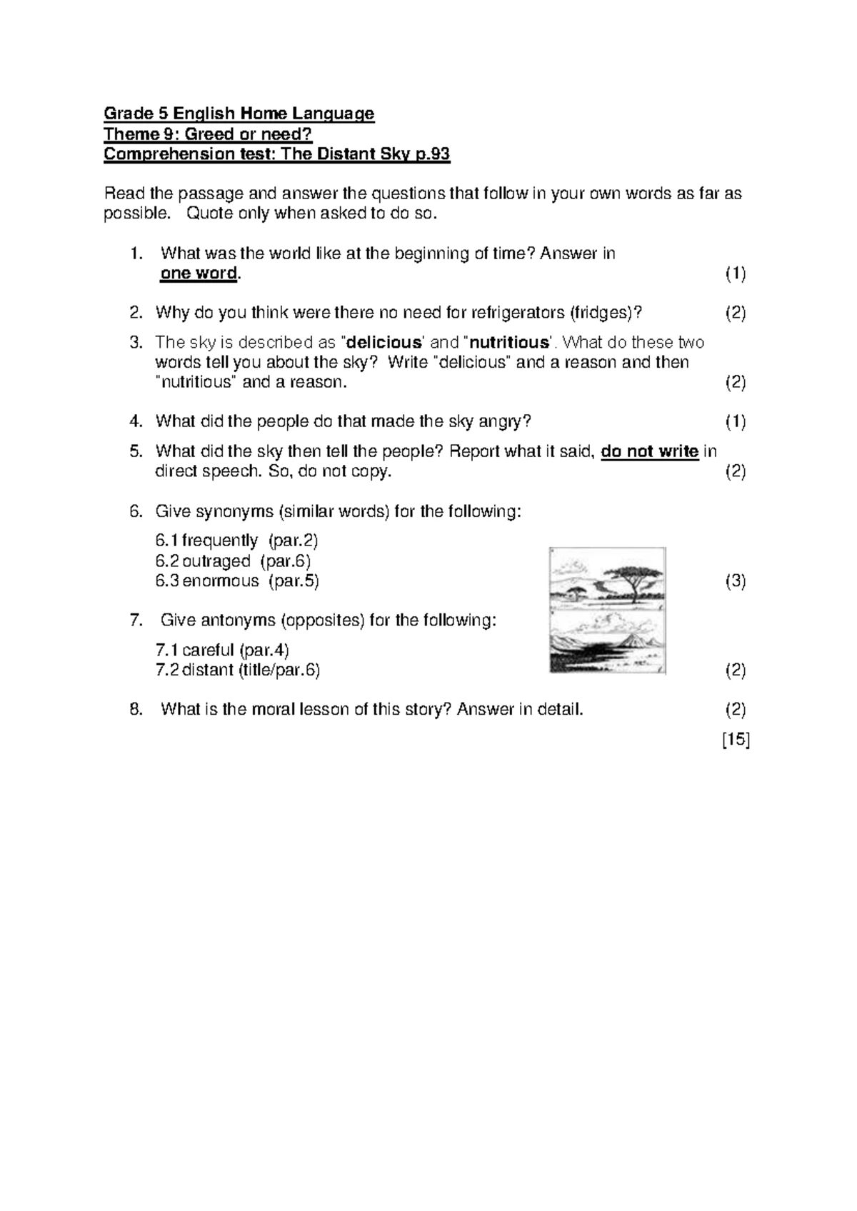 624388032 Grade 6 Term 1 English Language Handout 2023-2024 - Studocu
