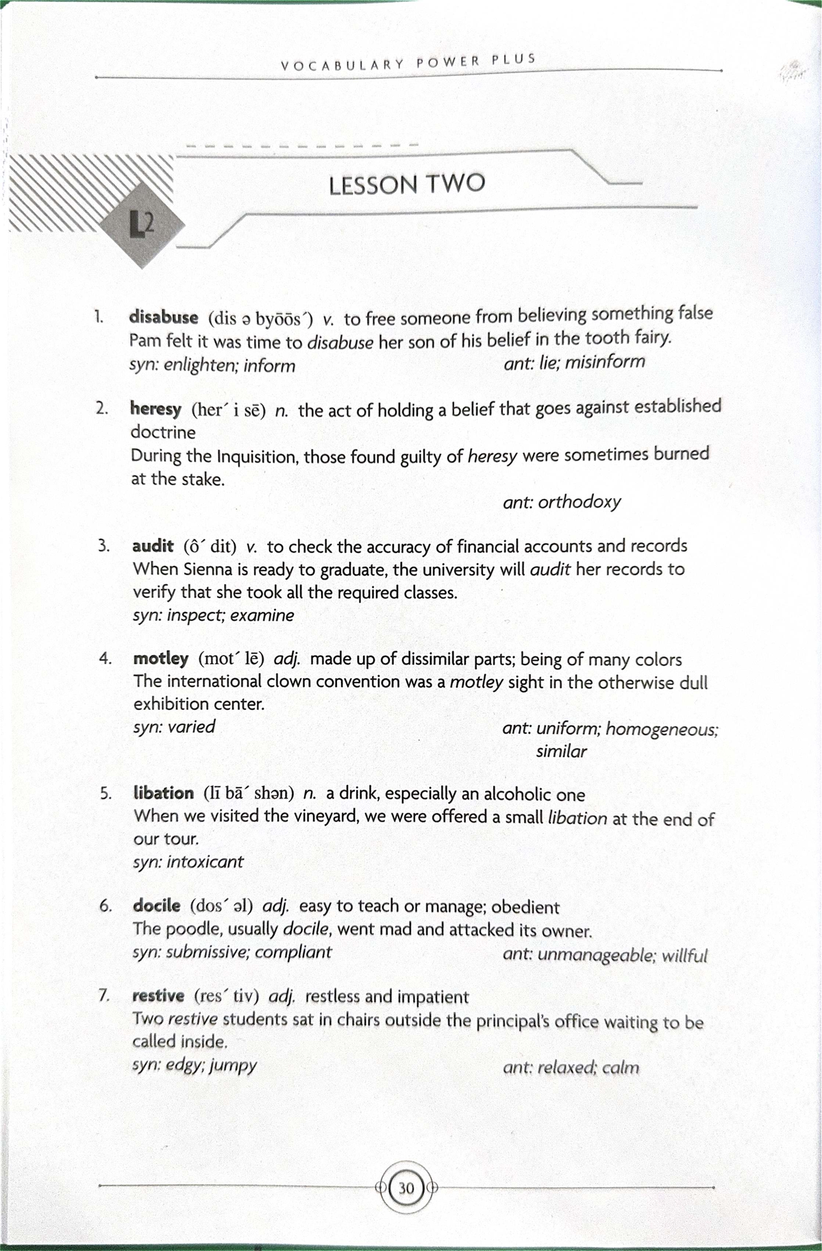 Vocabulary Power Plus Lesson 2 (L2) - Key Terms and Definitions - Studocu