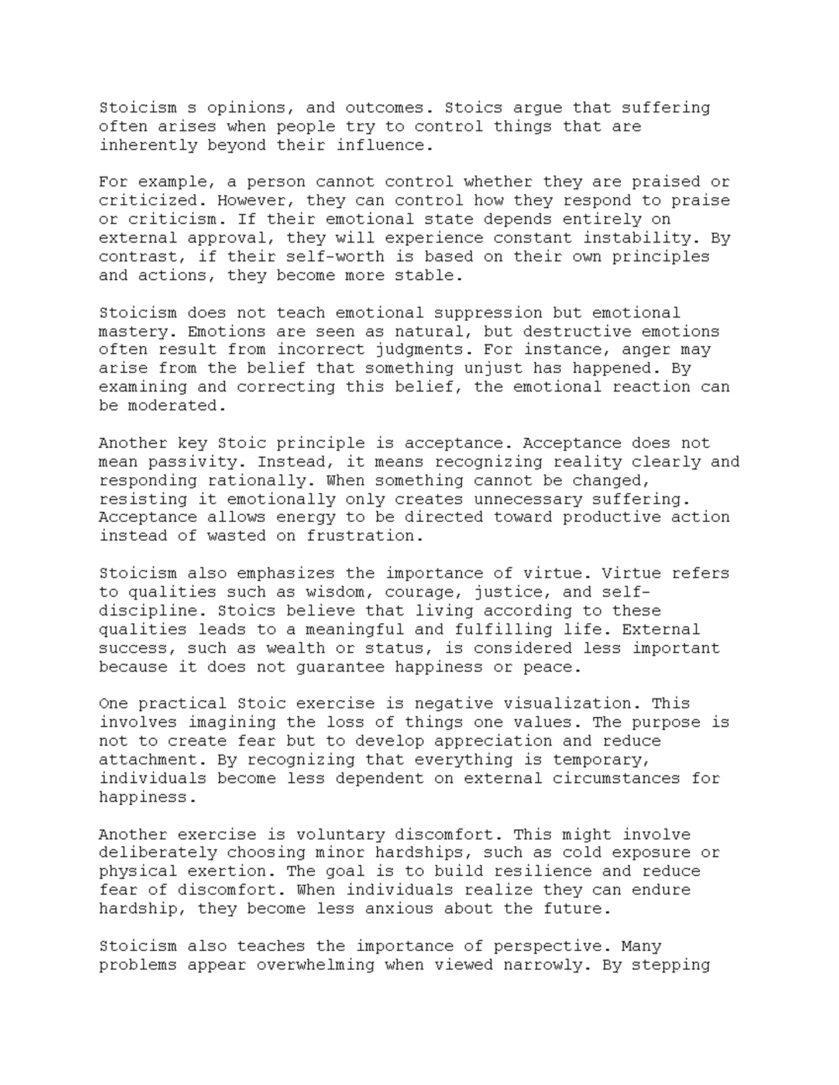 Stoicism: Principles, Practices, and Perspectives - AIinuse Summary ...
