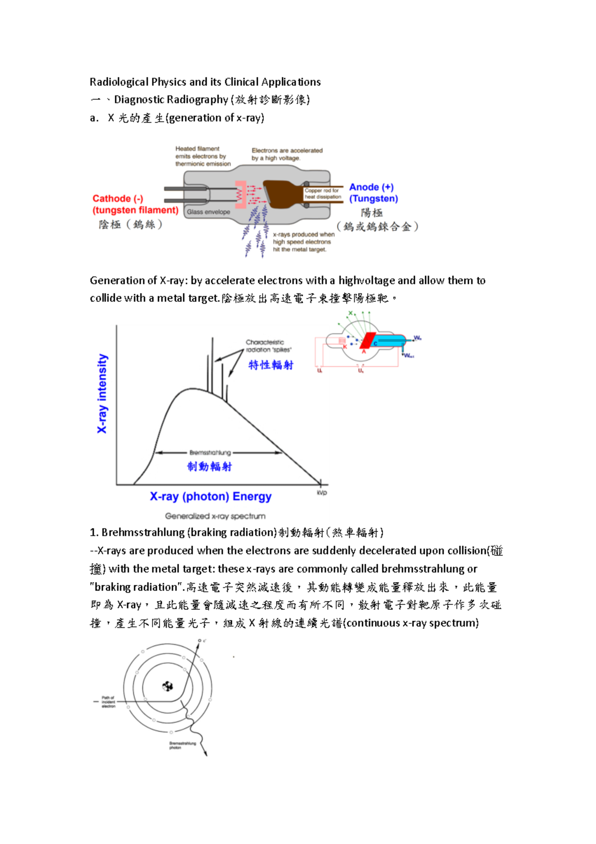 放射筆記 - Radiological Physics and Clinical Applications Notes N1 - Studocu