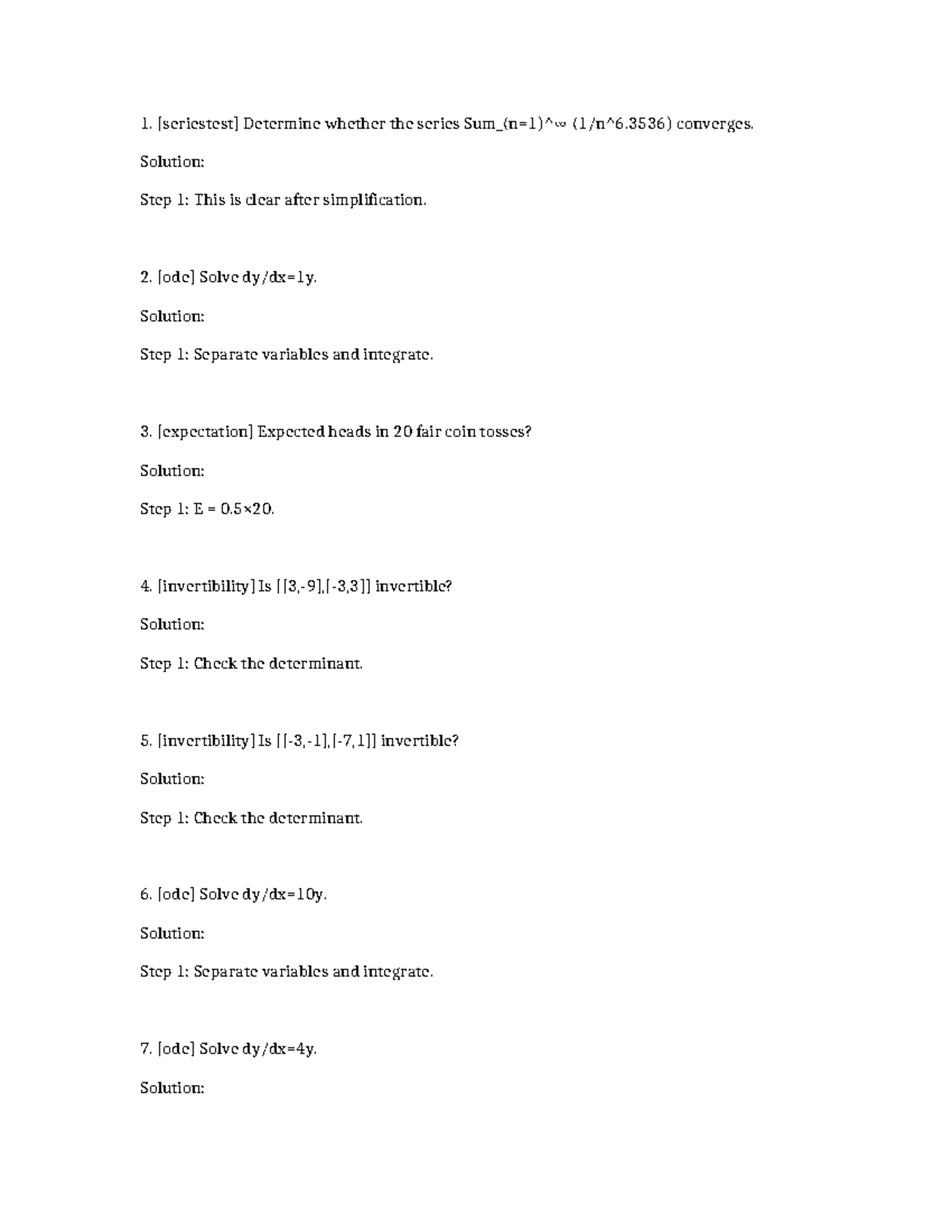 Math 5877 - Convergence, Integration, and Invertibility Solutions - Studocu