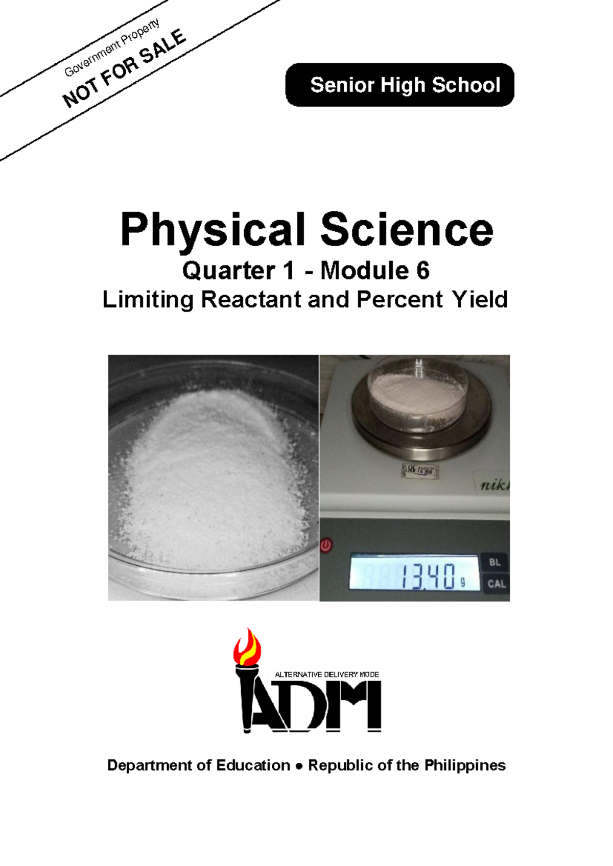 Physical Science Q1 Module 6 v5 - Senior Physical Science Quarter 1 ...