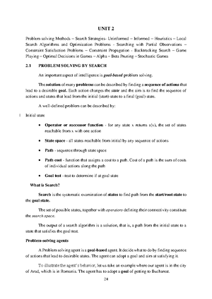 Jntua Artificial Intelligence Notes - R20 - 1 ARTIFICIAL INTELLIGENCE 2 ...