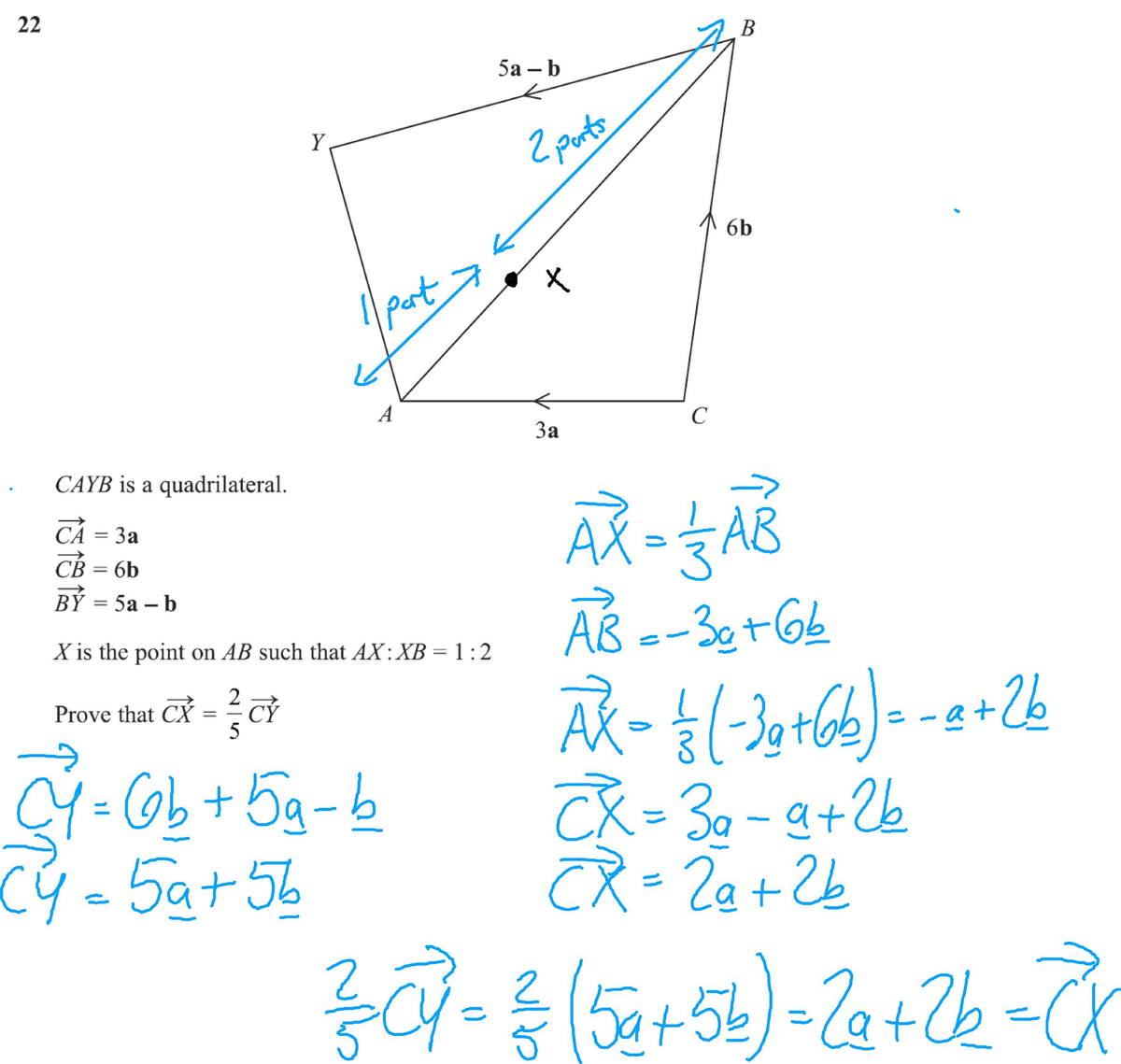 Vector Questions for Course 22 B - Quadrilaterals and Triangles ...