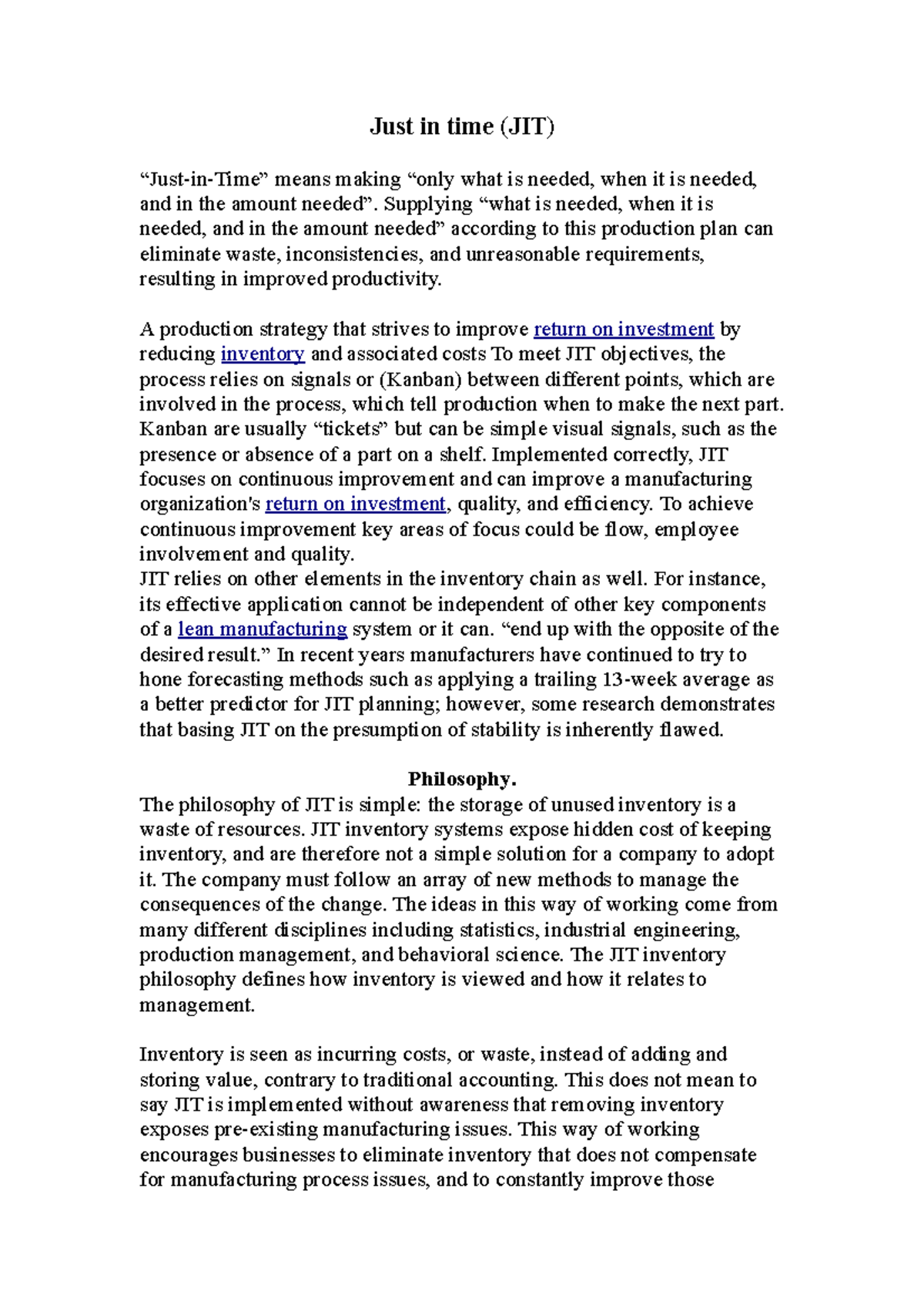 JIT 101: Key Concepts and Considerations for Effective Implementation ...