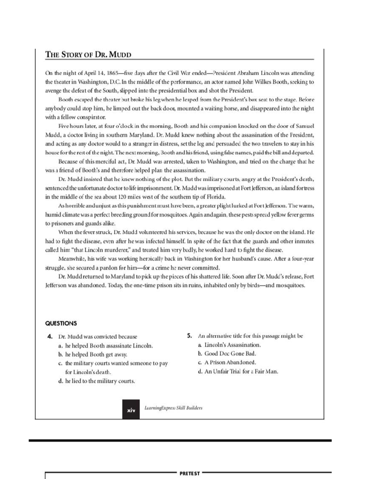 Dr. Mudd: The Unjust Trial and Life of a Misunderstood Doctor - Studocu