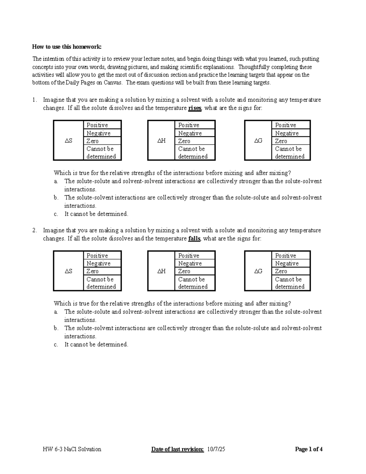 HW 6-3 NaCl Solvation Activity Guide and Review - Studocu