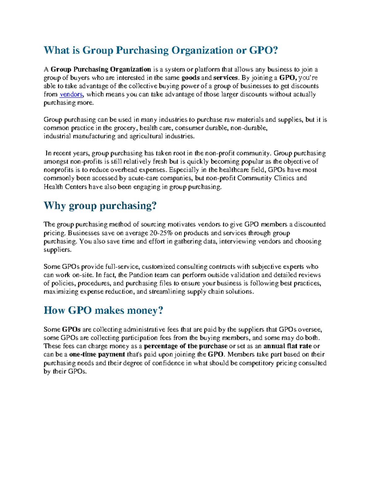What is Group Purchasing Organization or GPO - By joining a GPO, you’re ...