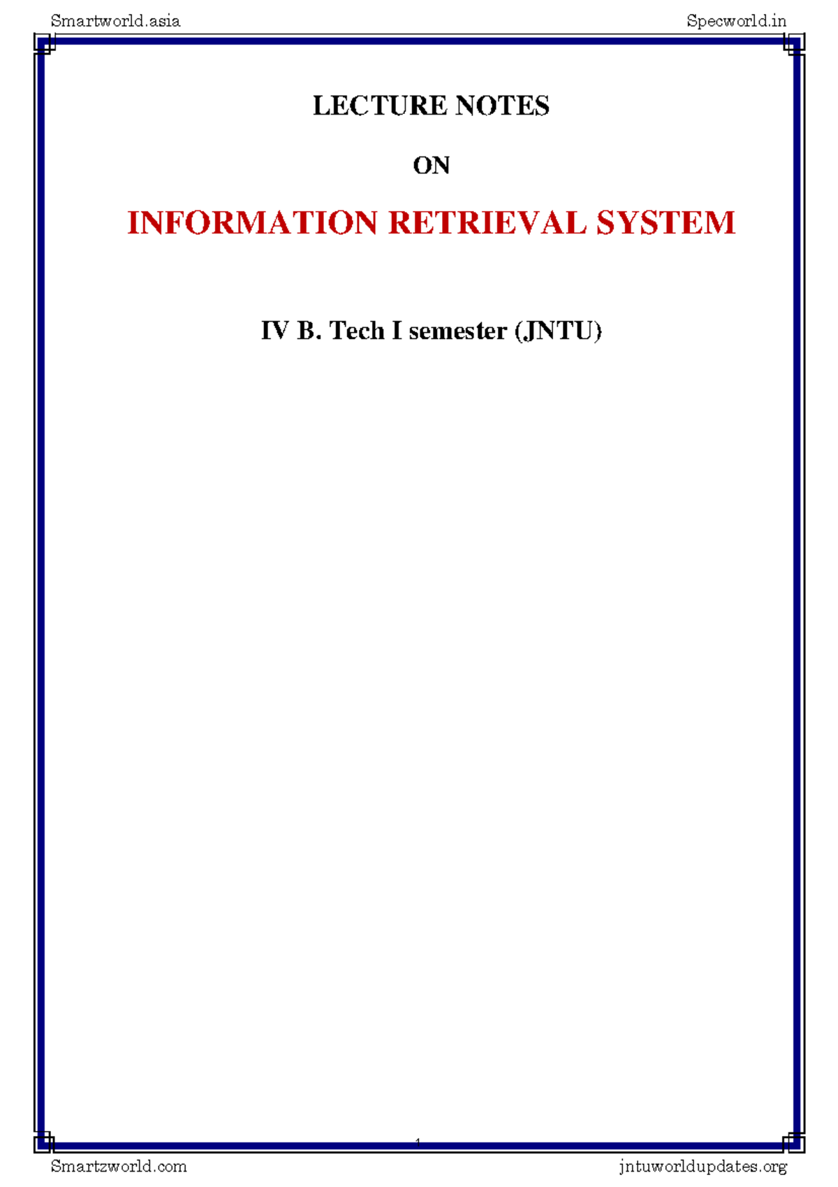Information-Retrieval-Systems U1 - LECTURE NOTES ON INFORMATION ...