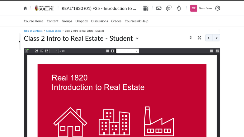 Class 2 Intro to Real Estate - Student - REAL*1820 (01) F25 ...