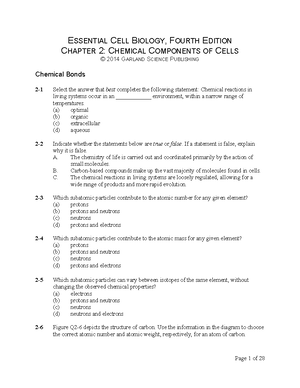 ECB4 Question Bank Ch08 - ESSENTIAL CELL BIOLOGY, FOURTH EDITION ...