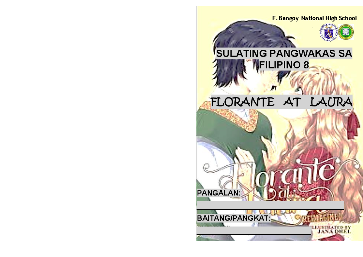 Florante at Laura: 4th Quarter Performance Task (Filipino 8) - Studocu