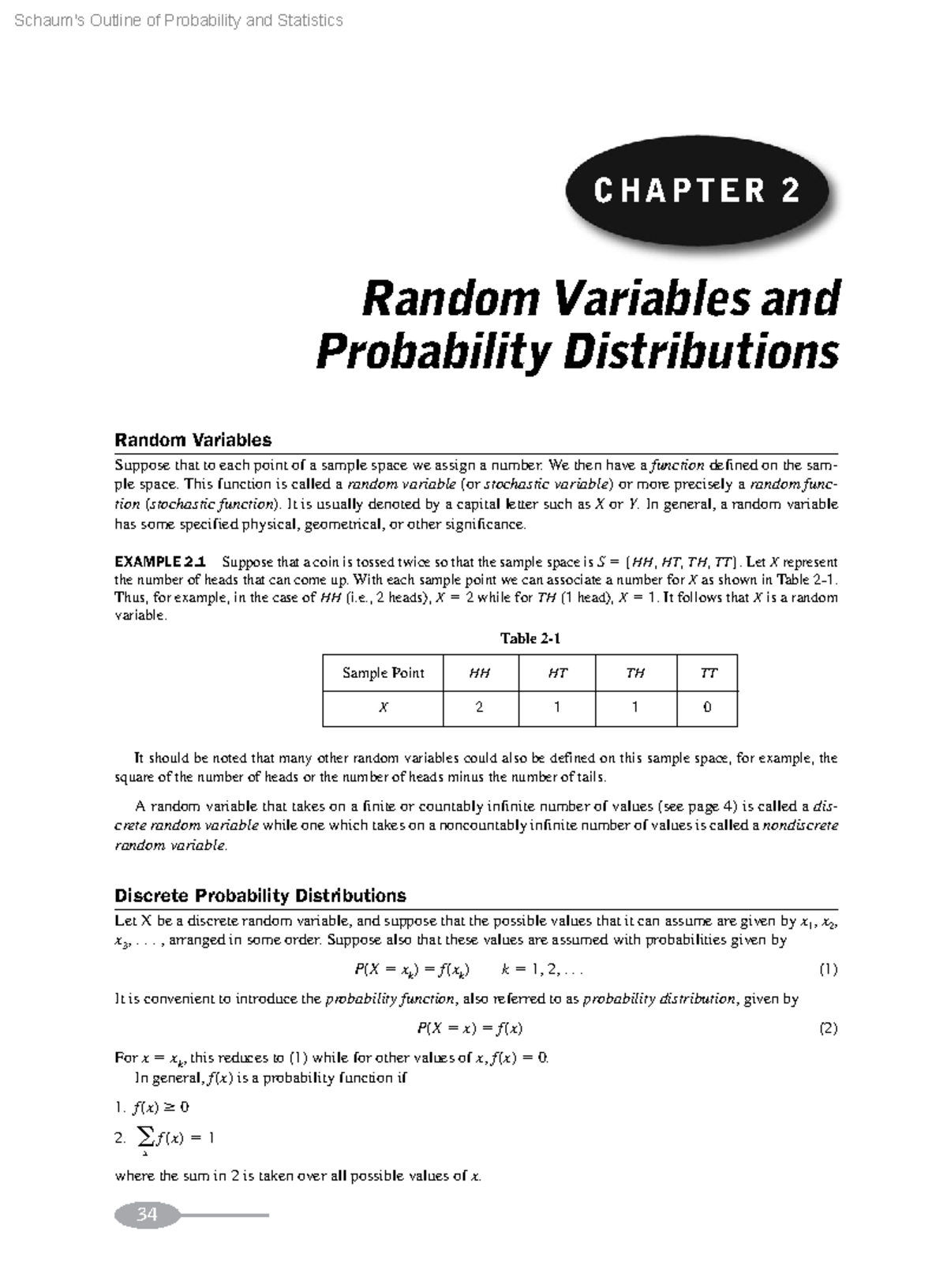 Intro prob - Statistic - CHAPTER 12 Random Variables and Probability ...