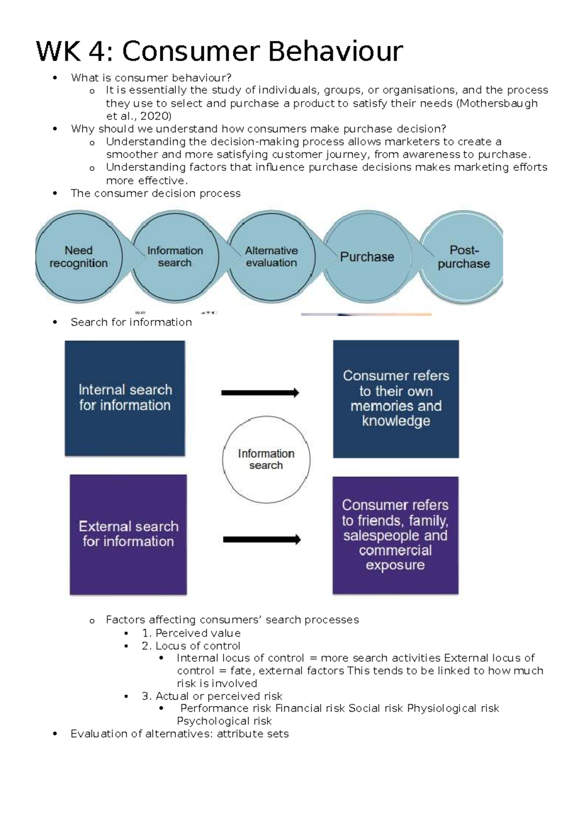 WK 4: Consumer Behaviour - Understanding Purchase Decisions - Studocu