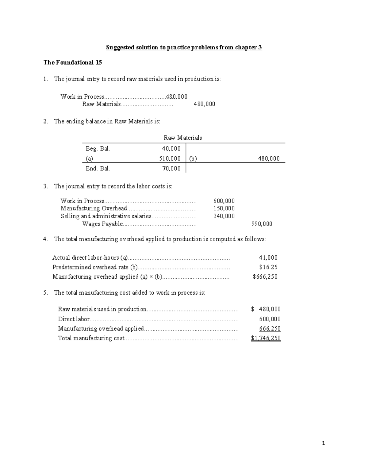 Suggested Solutions to Practice Problems - Chapter 3 (ACCT 101) - Studocu