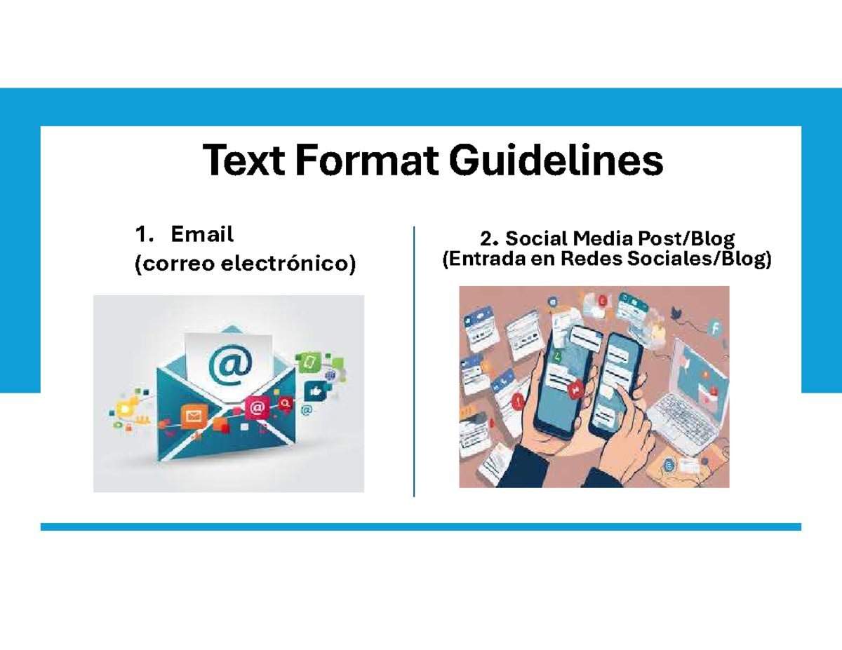 Text Format Guidelines for Emails and Social Media Posts - Studocu