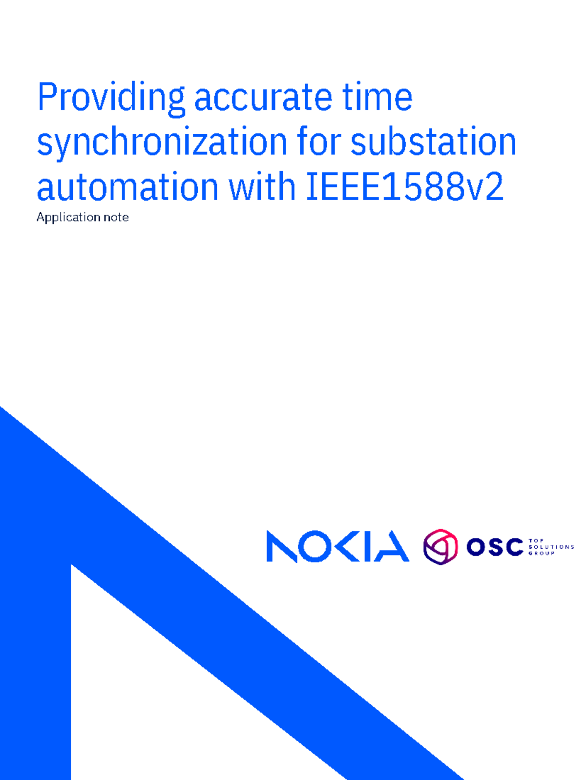 Nokia Providing accurate time synchronization for substation automation ...
