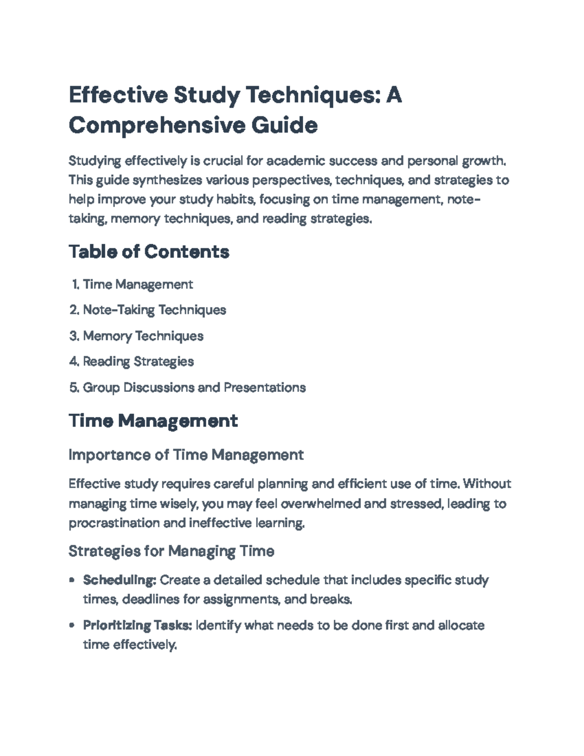 Effective Study Techniques: Comprehensive Guide for Academic Success - Effective Study ...