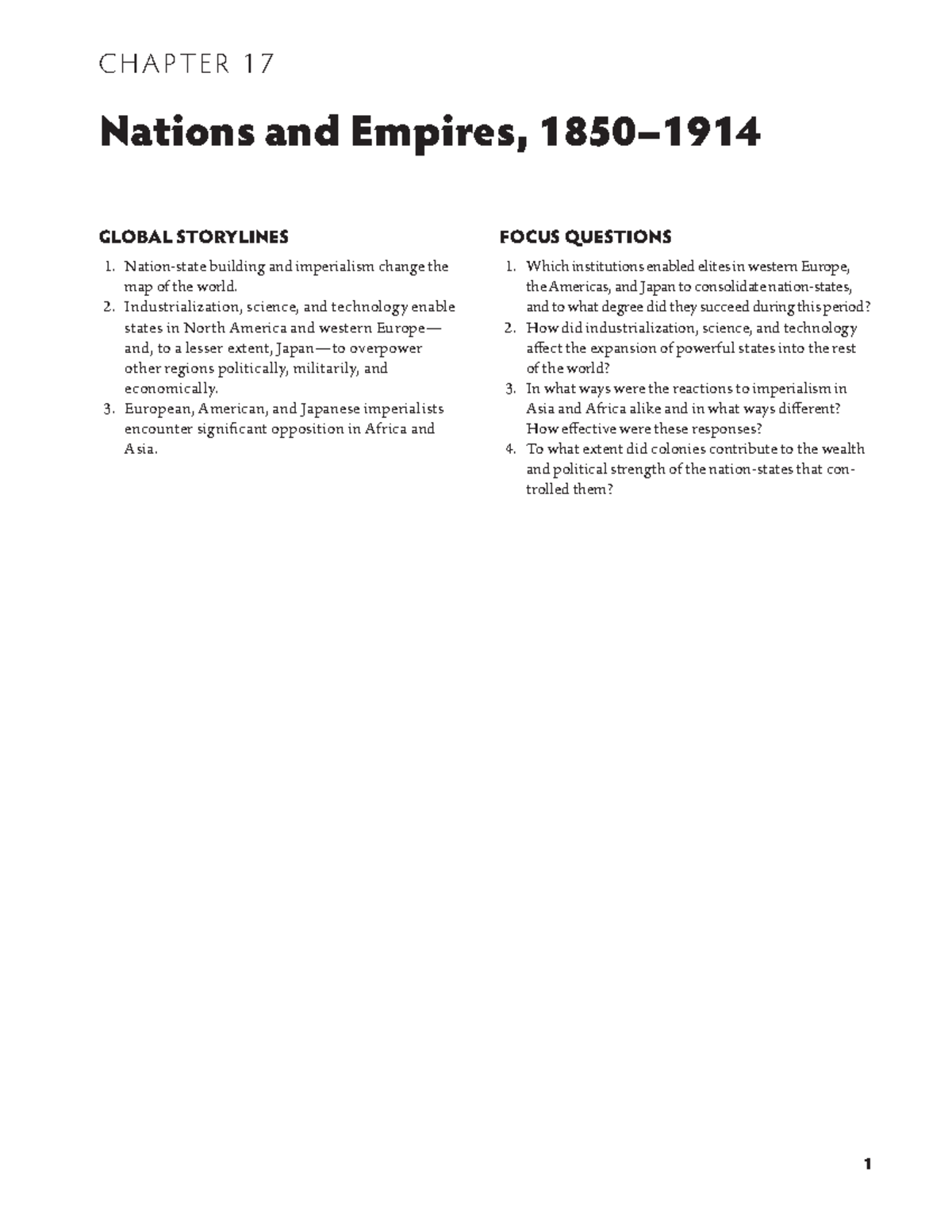 WTWA5e TB Chapter 17: Nations & Empires, 1850–1914 Discussion Guide ...