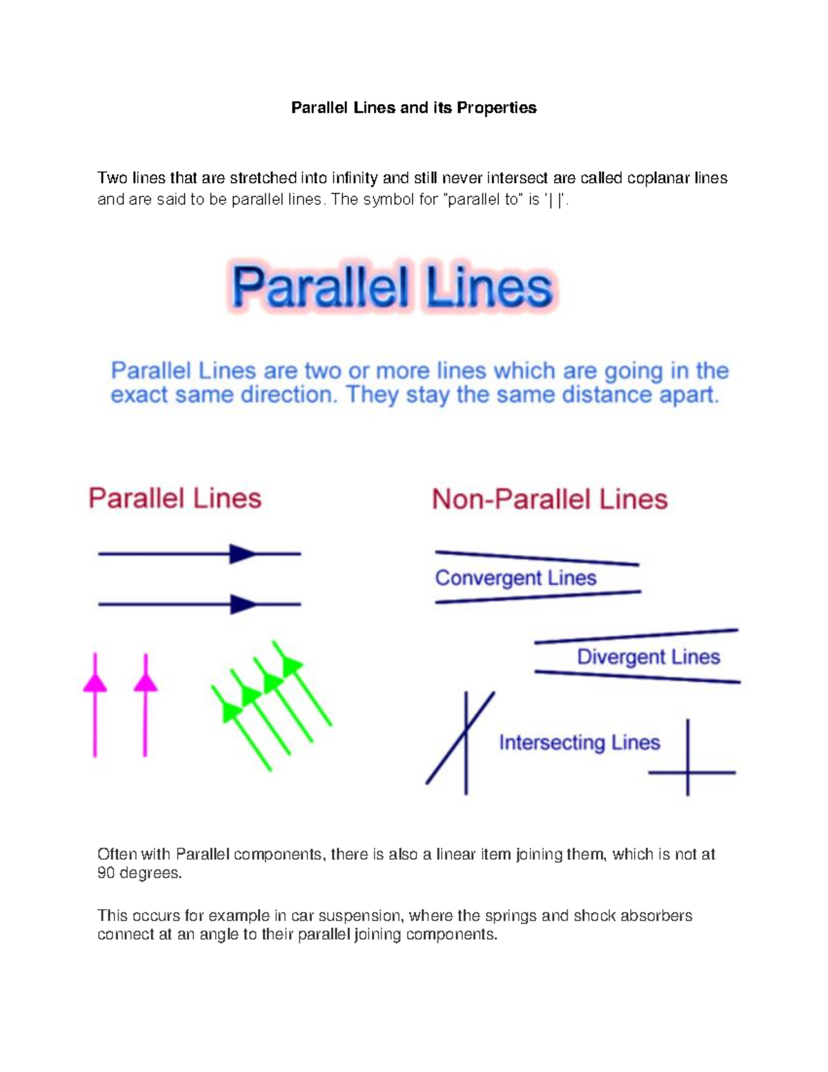 Parallel Lines and Their Angle Properties: A Geometry Overview - Studocu