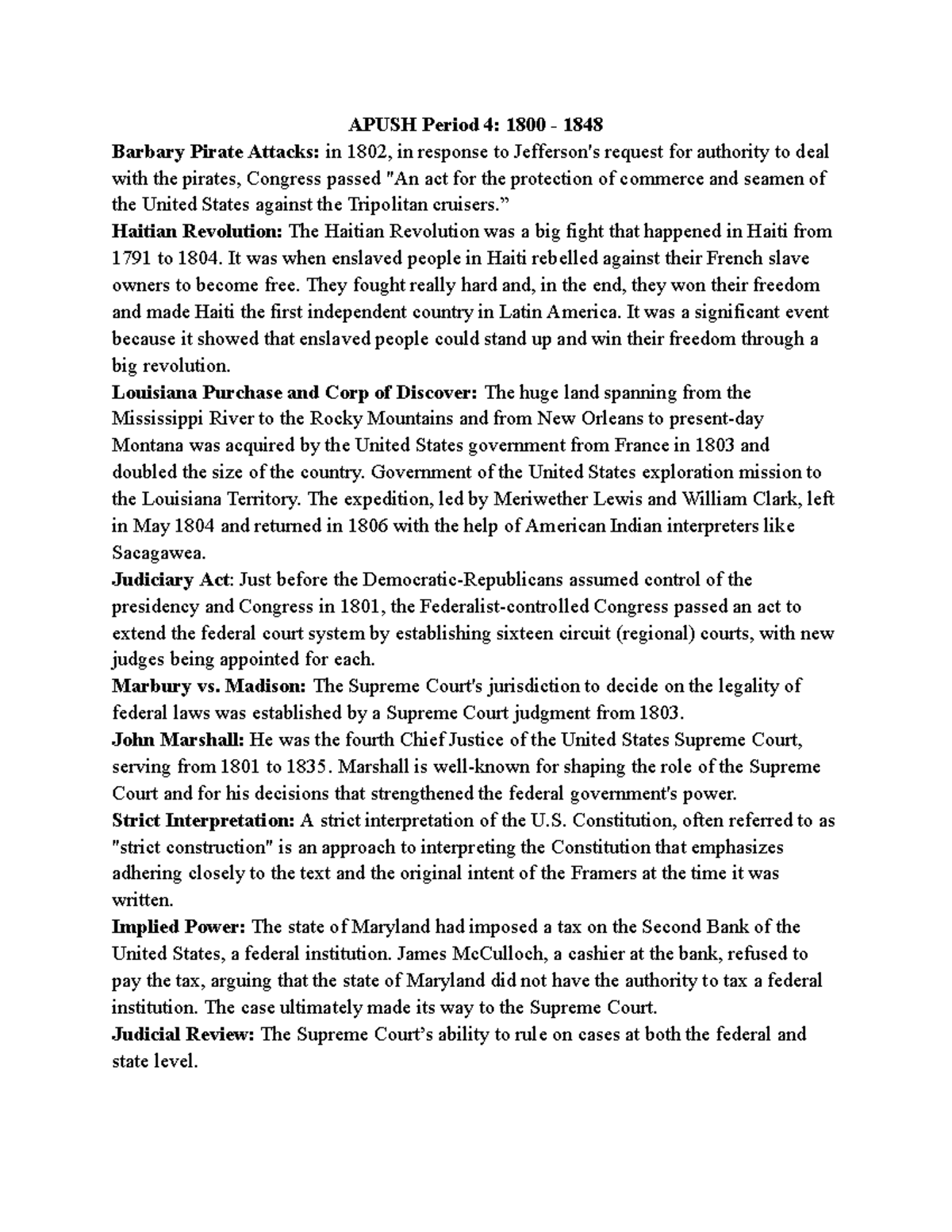 Apush Period 4 - APUSH Period 4: 1800 - 1848 Barbary Pirate Attacks: in ...