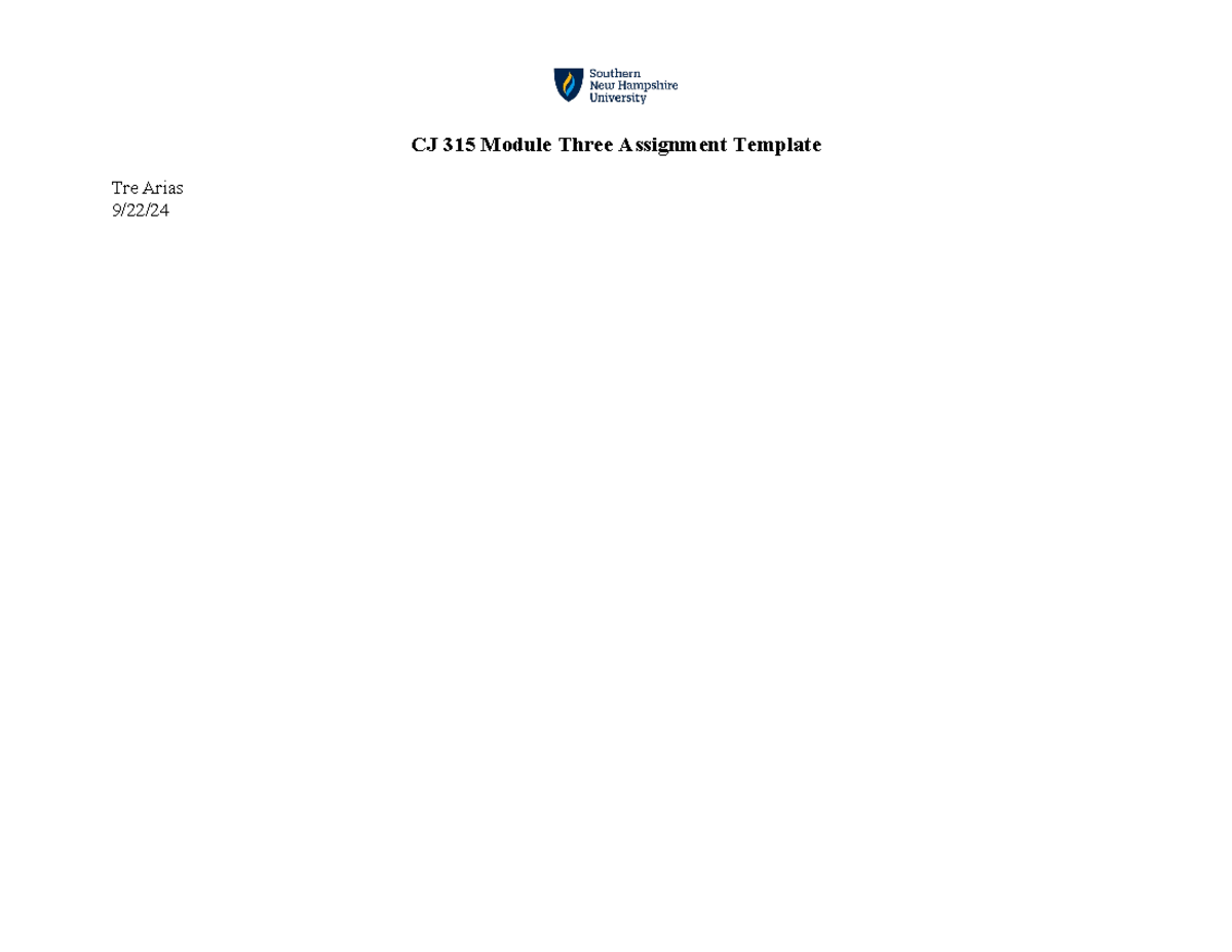 CJ 315 Module 3 Assignment: Victim Interaction Insights - Studocu