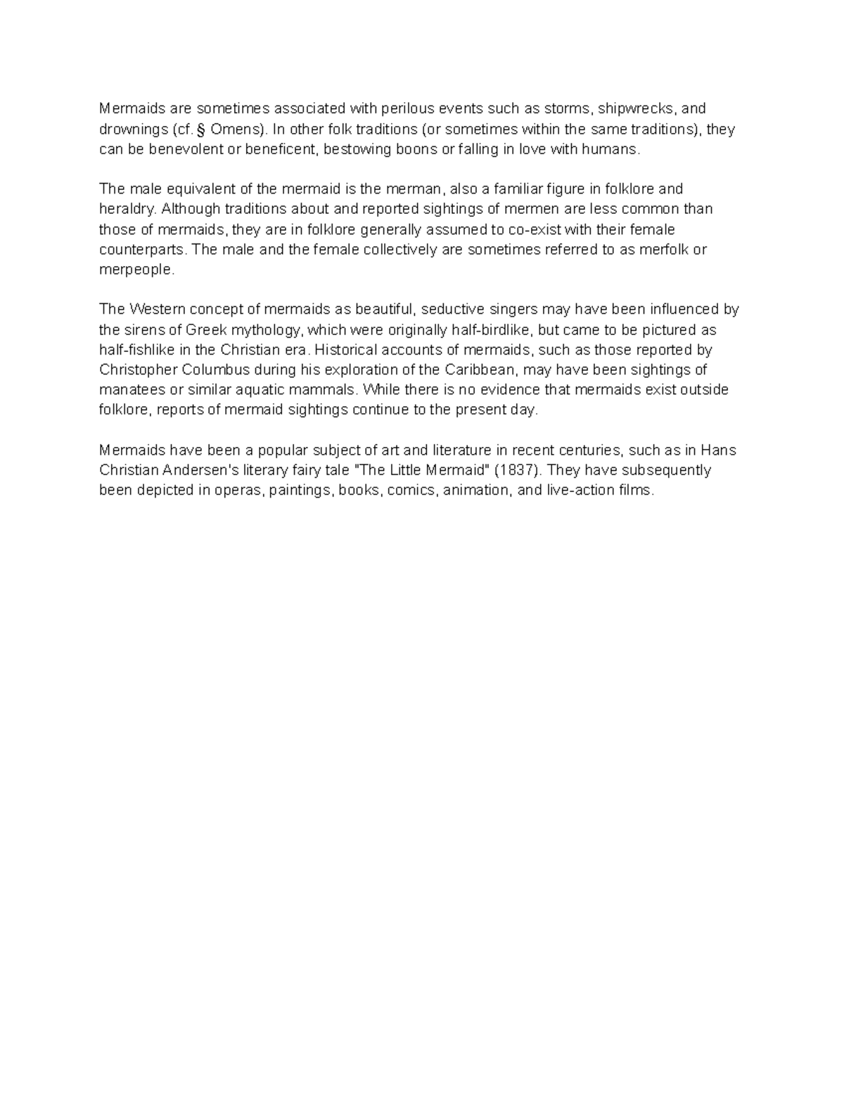 mermaid-real or not - Mermaids are sometimes associated with perilous ...