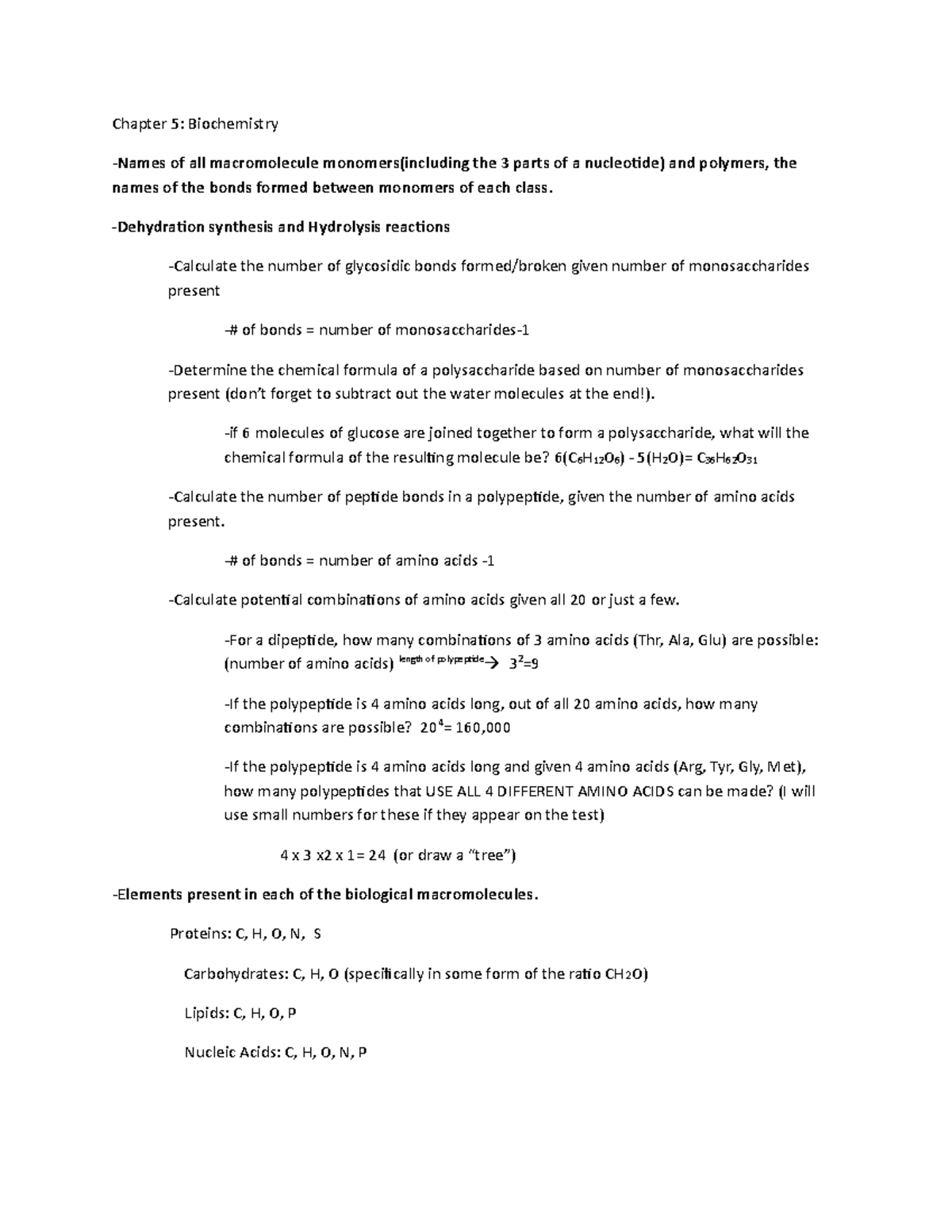 AP Biochemistry Midterm Study Guide: Chapters 5-11 Overview - Studocu