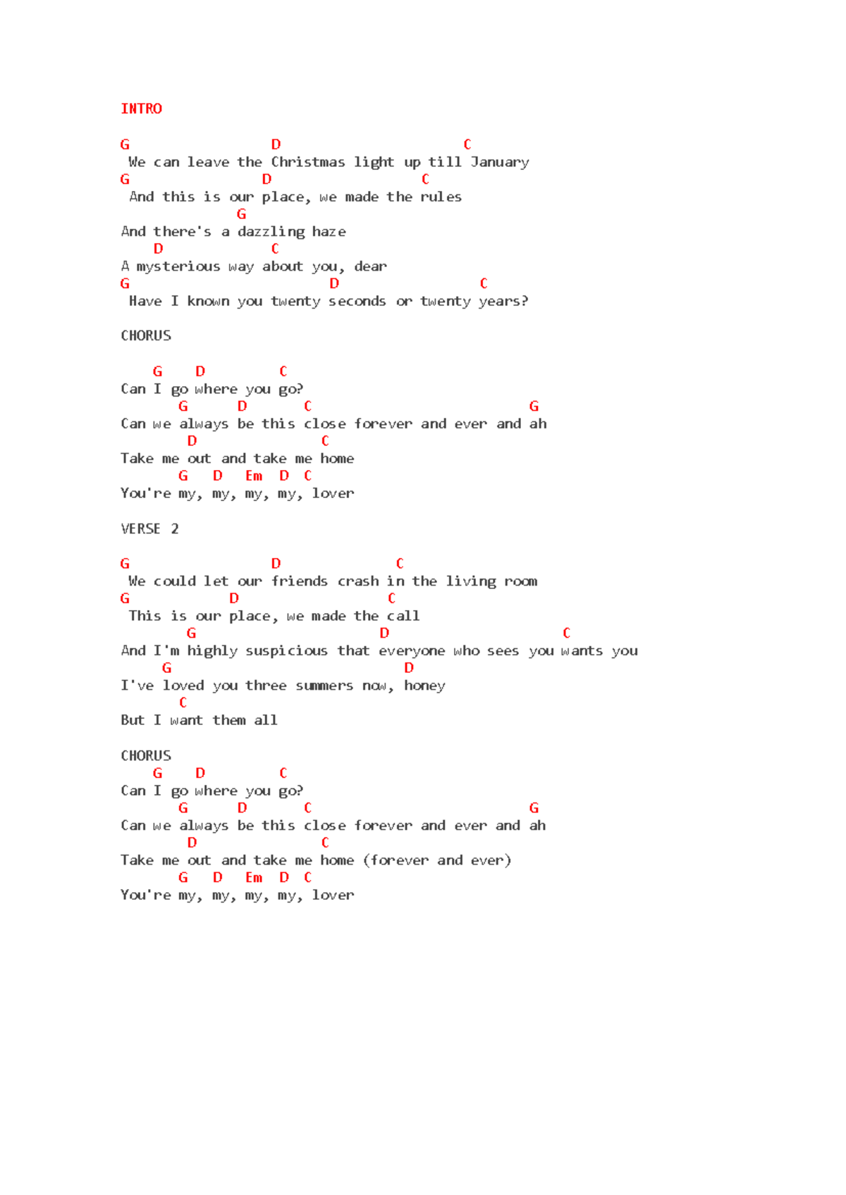 Lover - Song Lyrics Analysis and Chord Progression - Studocu