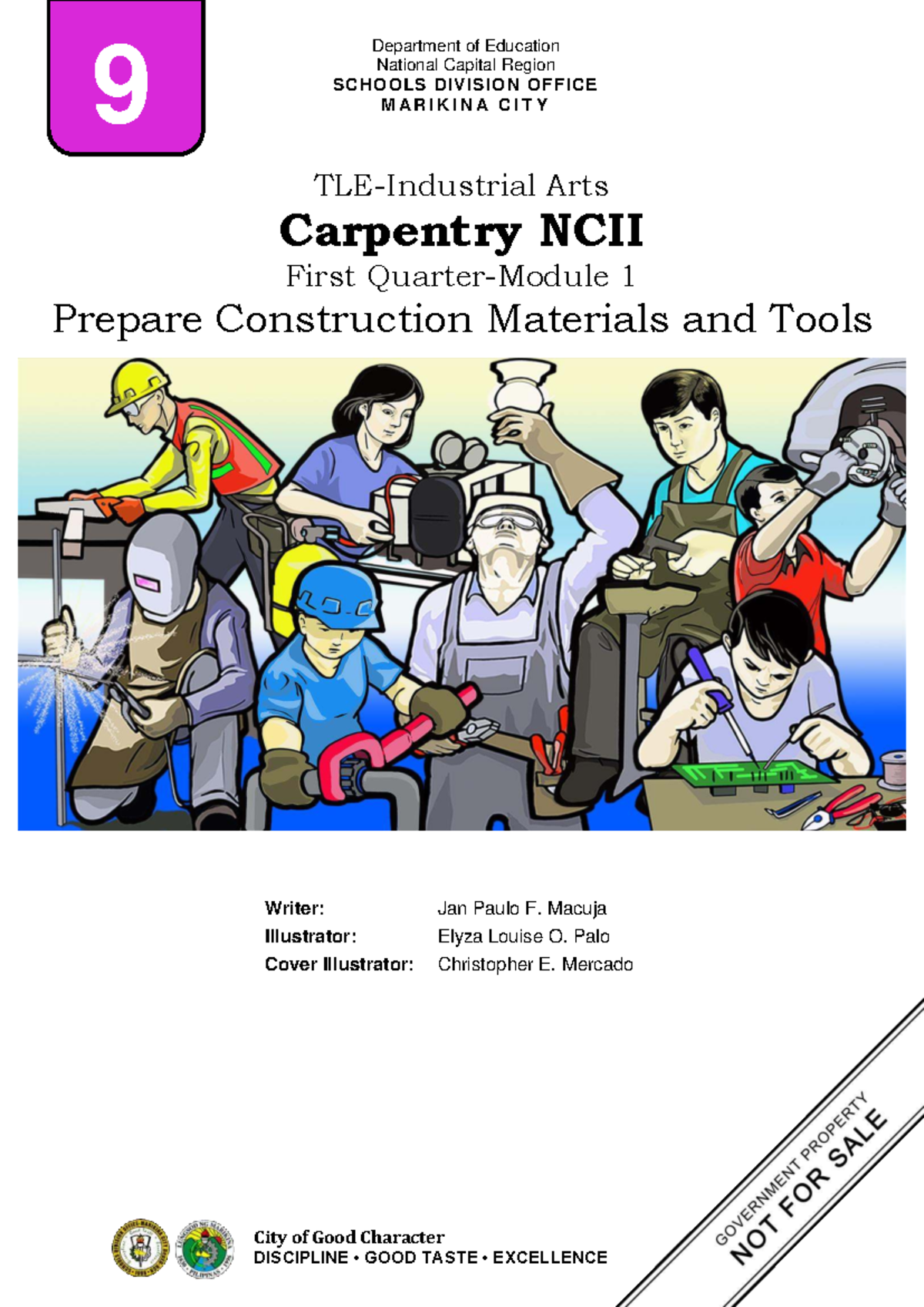TLE Carpentry NCII Grade 9 Q1 Module 1: Preparing Construction Materials and - Studocu
