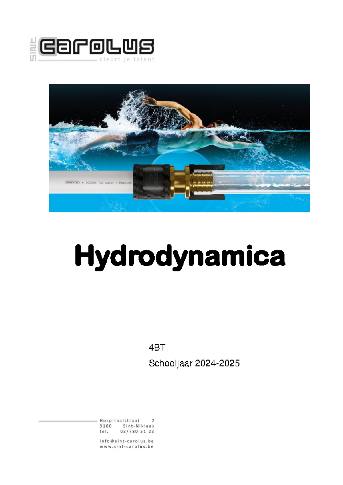 4BT Hydrodynamica: Basisbegrippen en Toepassingen 2025 - Studocu