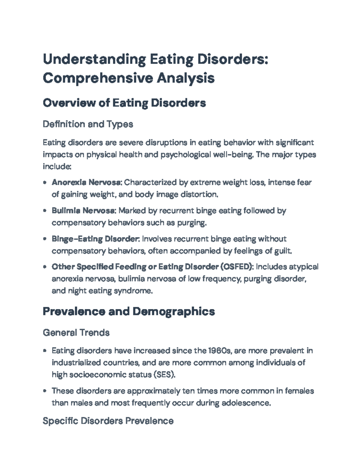 Understanding Eating Disorders: Definition, Prevalence & Treatment ...