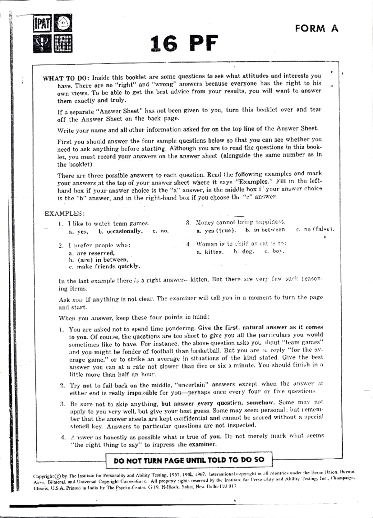 16PF Questionnaire: Scoring and Interpretation Guide - Studocu