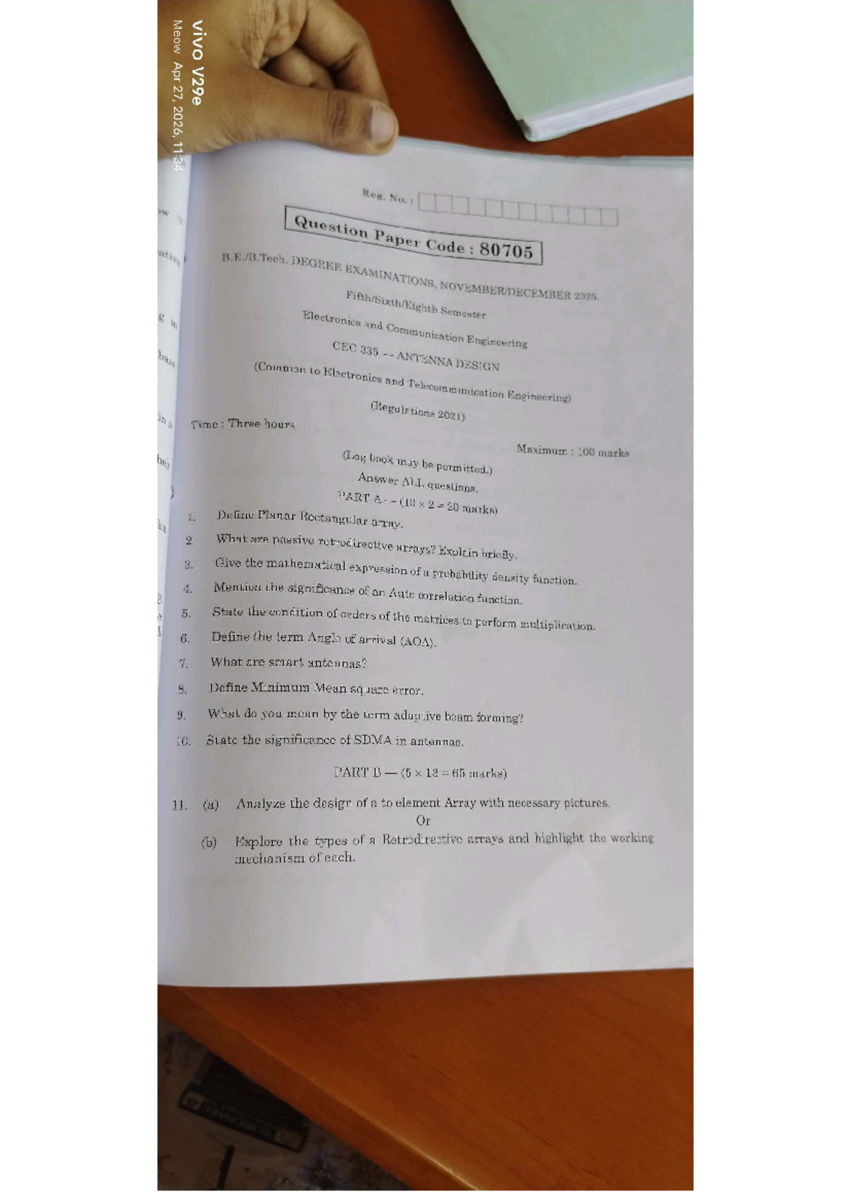 CEC 335 I Antenna Design - Degree Exam Questions 2025 - Studocu