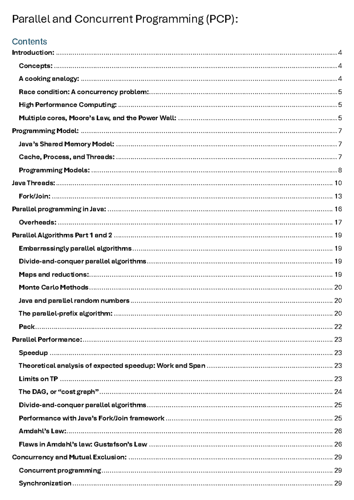 CSC2002 Parallel and Concurrent Programming (PCP) Comprehensive Notes ...