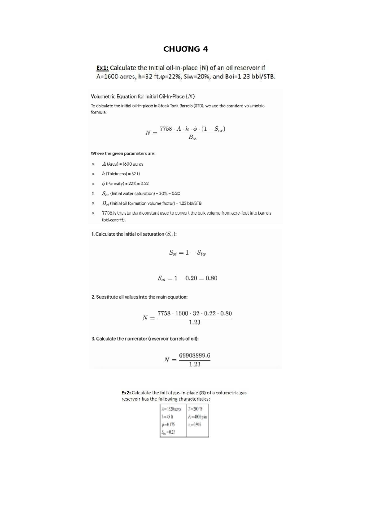 CHUONG 4: Volumetric Calculations for Initial Oil and Gas Reserves ...
